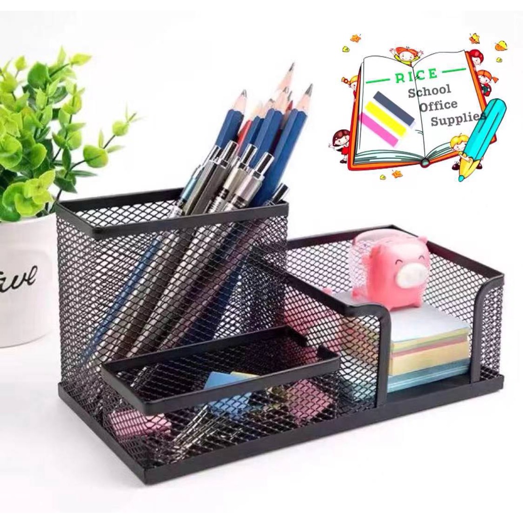 Rice 3-grids Multifunction desk organizer/pen holder/storage/case ...
