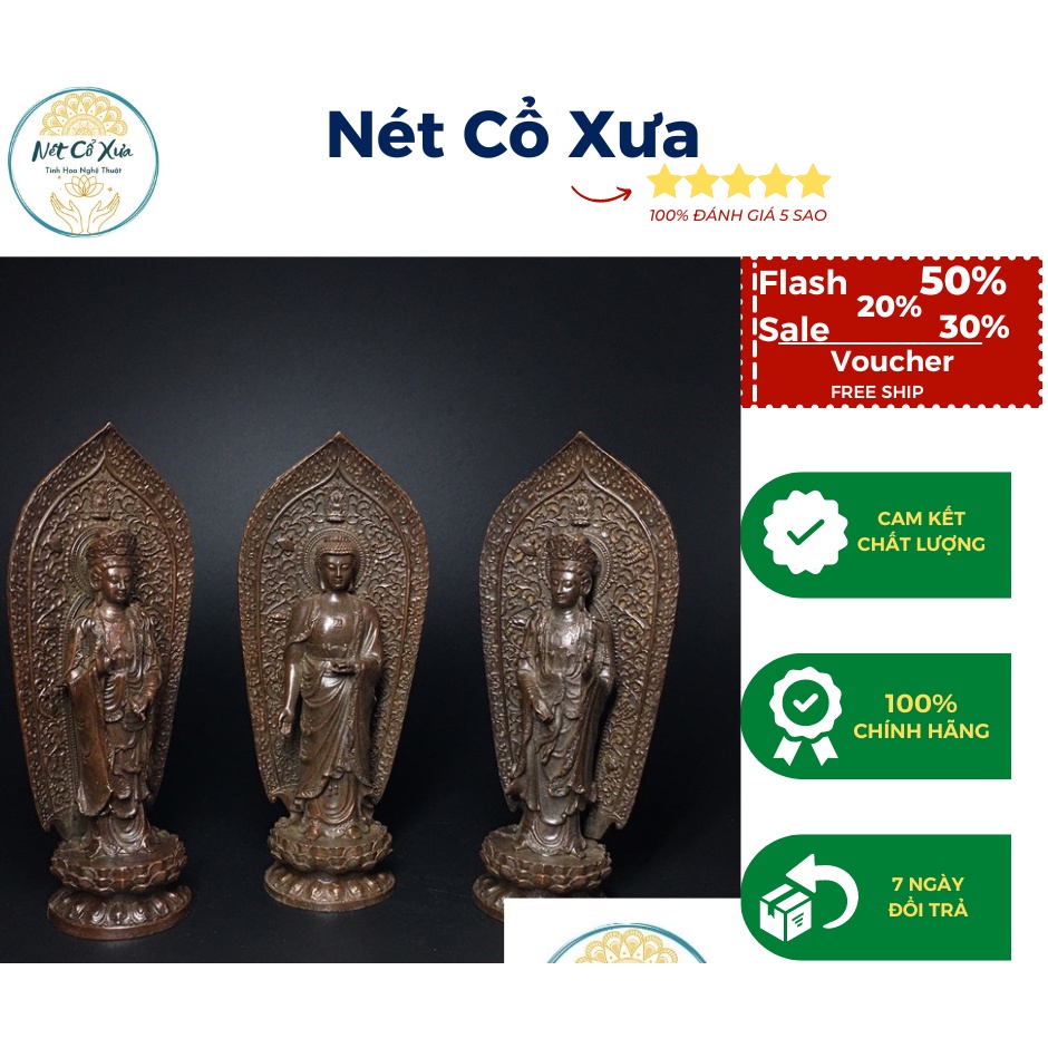 Statue Of The Three Worlds Of Amitabha - Guan Yin Bodhisattva - Dai The ...