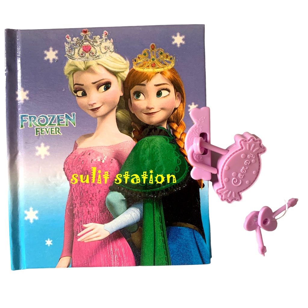 FROZEN ELSA ANNA STATIONARY SECRET DIARY with PADLOCK KEY | Shopee ...