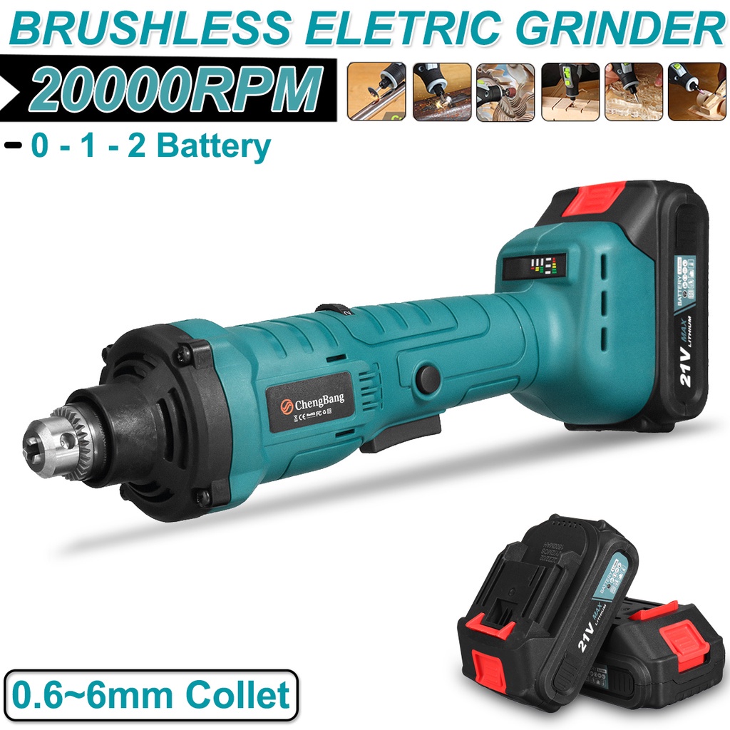 6 Speeds Brushless Die Grinder 0.6-6mm Collet Variable Speed Rotary ...