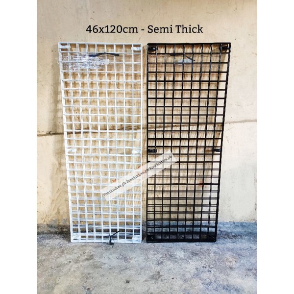 (46x120cm-THICK) Wall Mount Screen Mesh Wire Metal Hanging Grid Wall ...