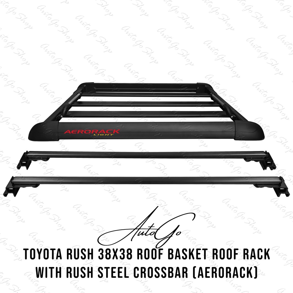 Toyota Rush 2018-2022 38x38 Roof Basket Roof Rack Black with Rush Steel ...