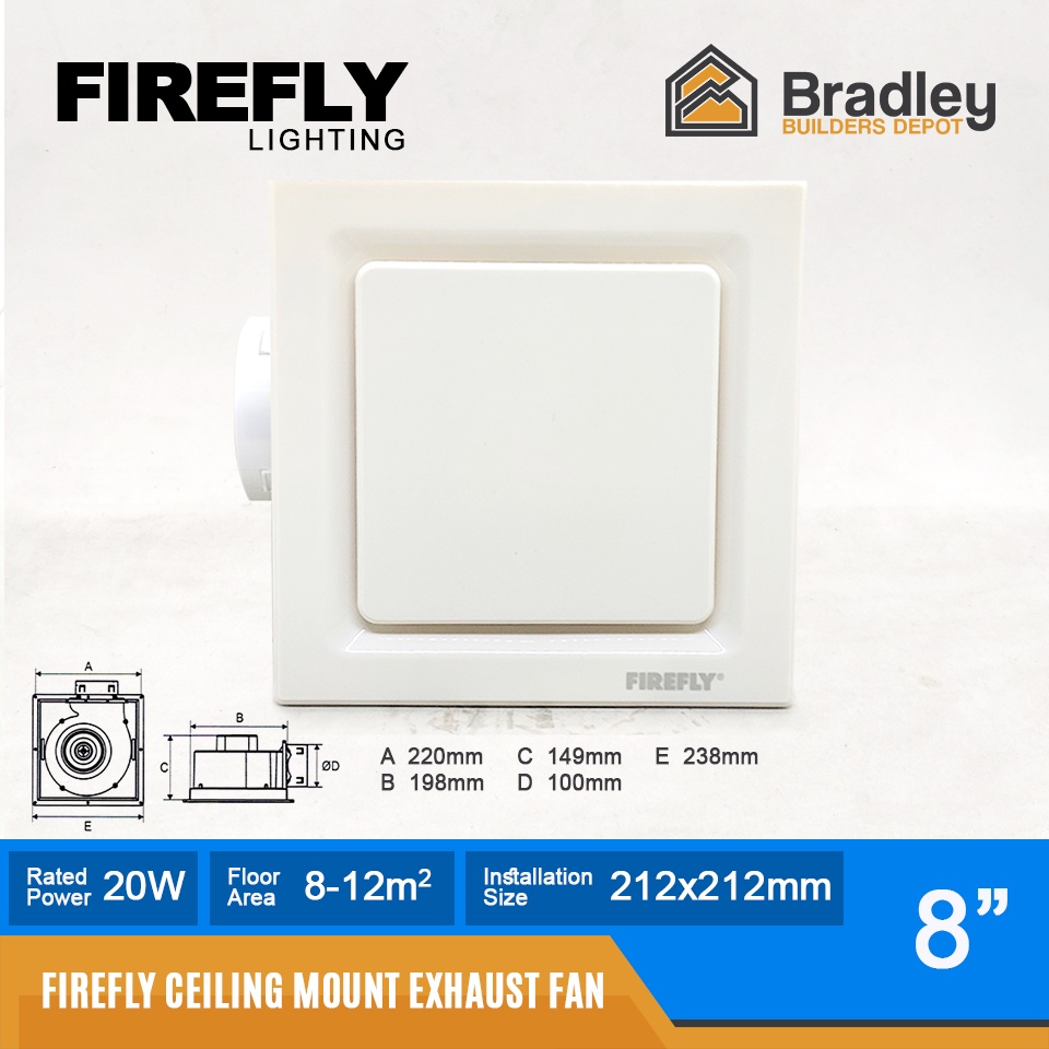 Firefly Ceiling Mounted Exhaust Fan (8" | 10") | Shopee Philippines