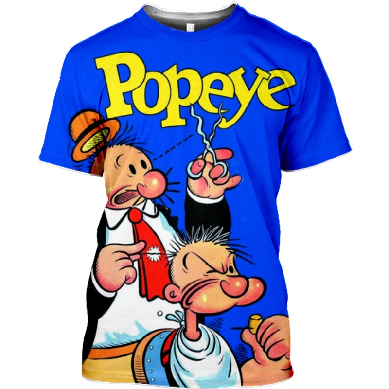 Popeye The Sailor Club Gym Cartoon Anime Men shirt Classic Design Hip ...