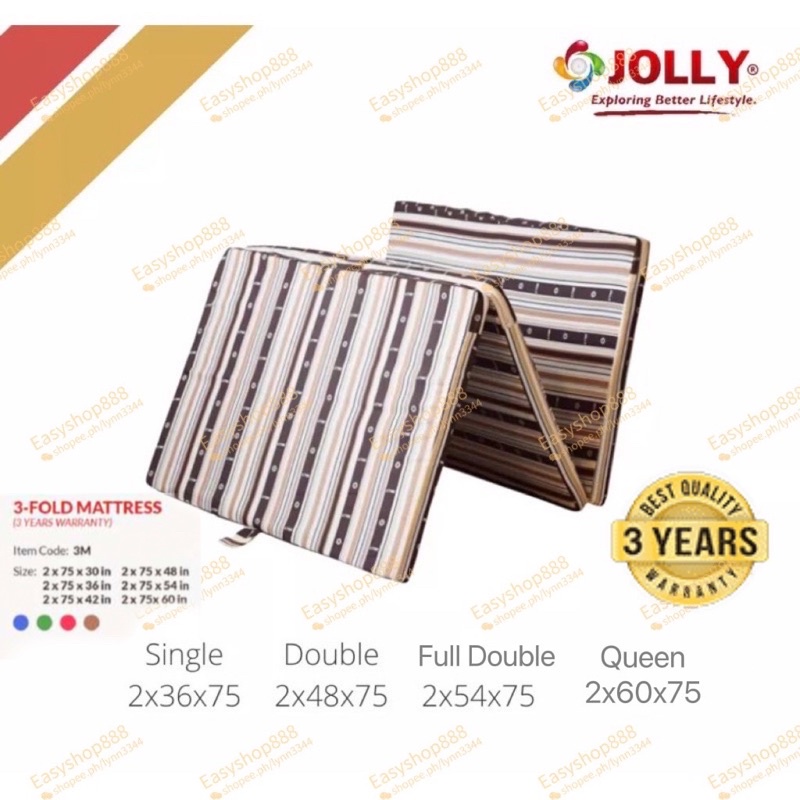 Original Jolly Trifold Mattress foam with 3 years warranty sticker ...