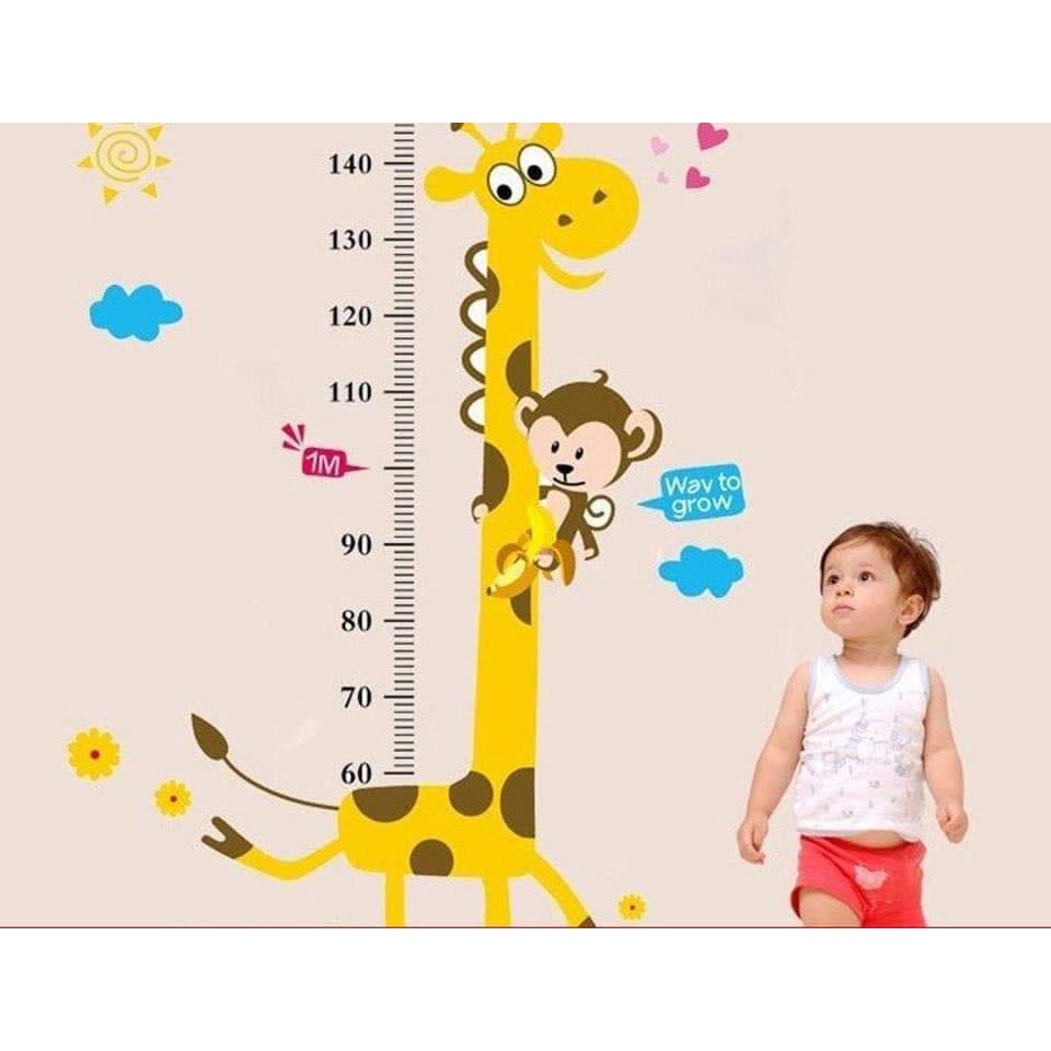 Height measuring wall Decal for children has many cute and funny ...