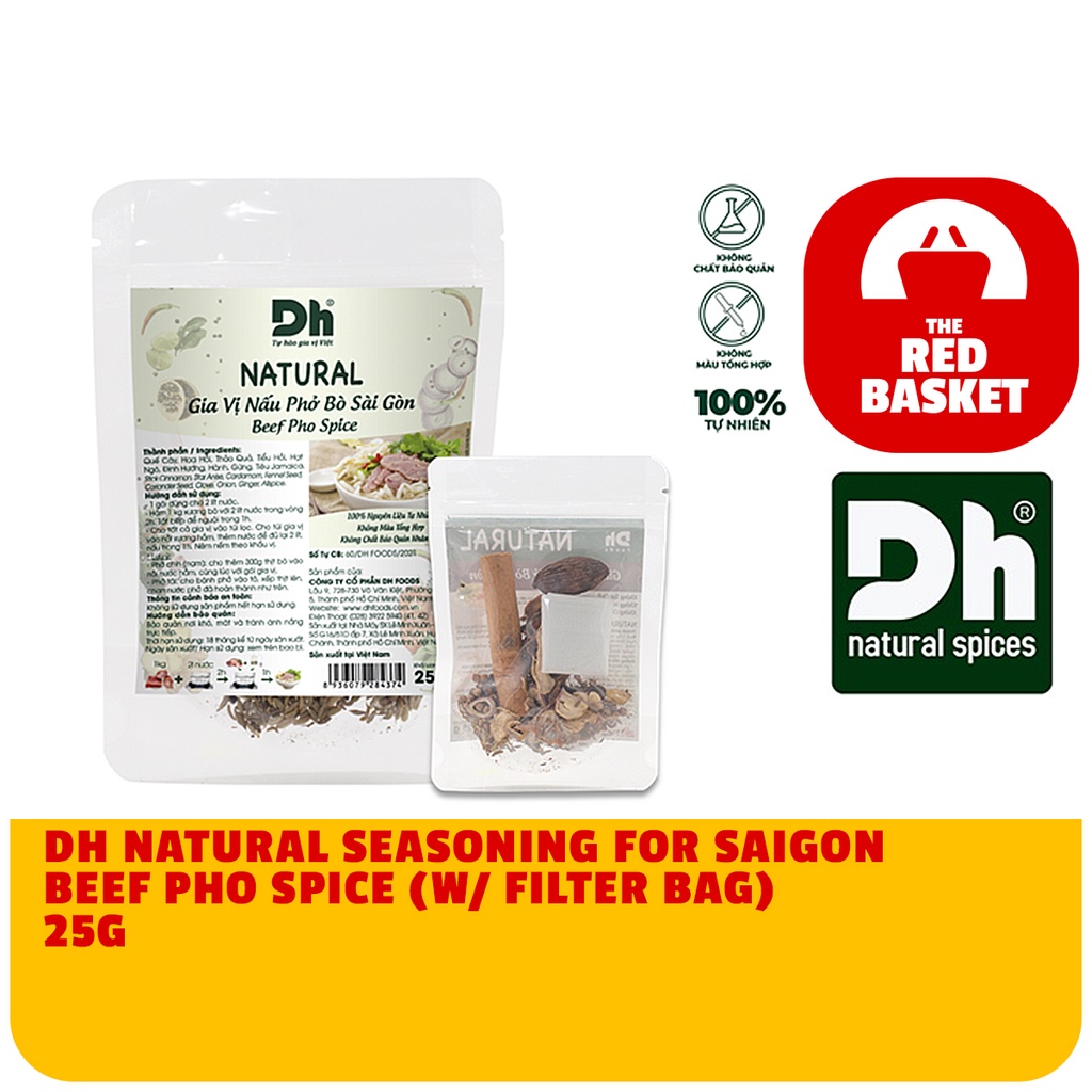 DH NATURAL SEASONING FOR SAIGON BEEF PHO SPICE (W/ FILTER BAG) 25G ...