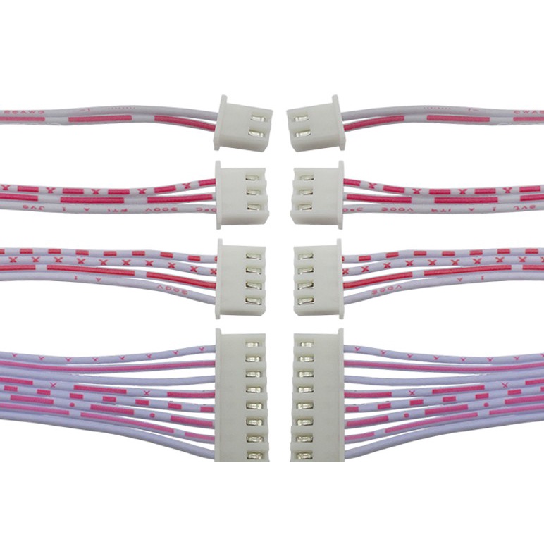 Red White Flat Cable XH2.54 Single Double Head 2.54MM 10CM/20CM/30CM 2/3/4/5/6/7/8/9/10/11/12P ...