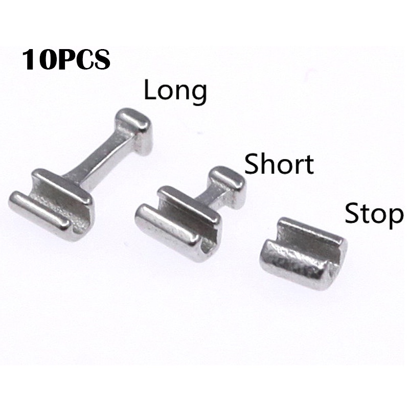 10pcs/Pack Crimpable Hooks Extended Traction For Hook Long/Short/Stop ...