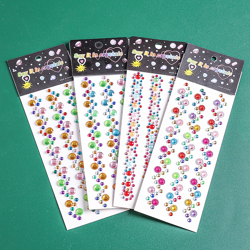 Shiny 3D Acrylic Crystal Stickers Student Decorative DIY Stereoscopic ...