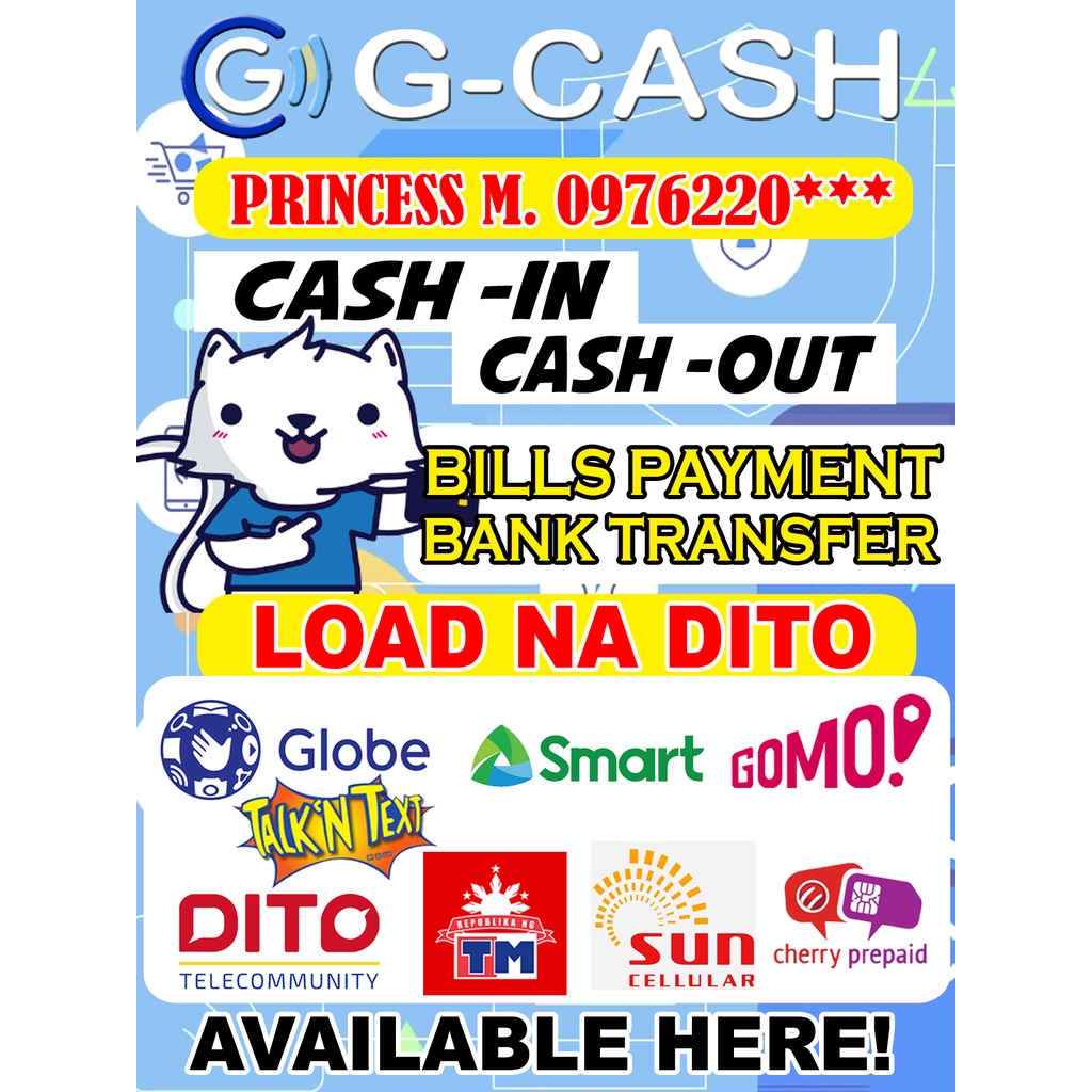 Gcash Portrait Bills Payment/Banktransfer Tarpaulin | Shopee Philippines