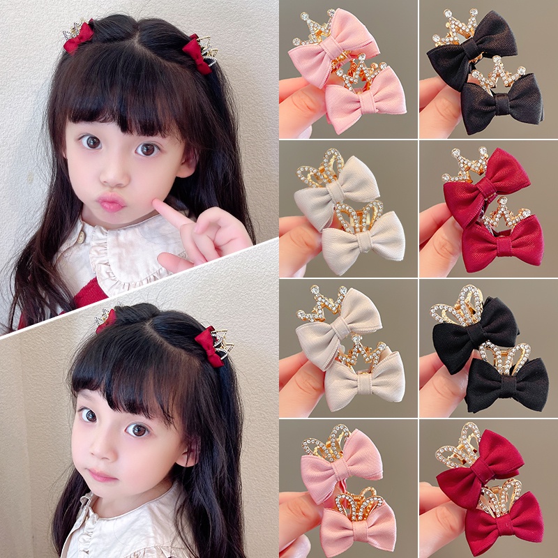 1Pcs Princess Girls Cute Crown Bow Mini Grab Clip Side Clip Bangs ...