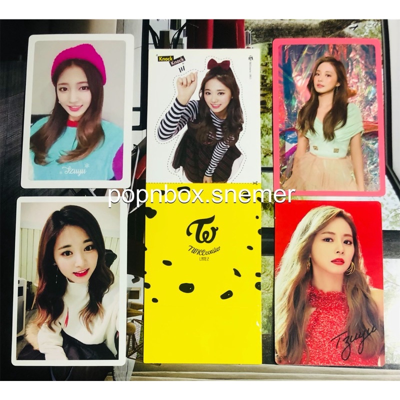 TWICE TZUYU Official Knock Knock Card, POB Photocards, Sticker Set (M&H ...