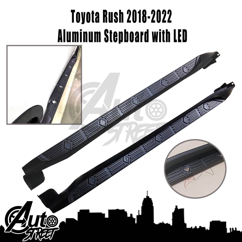 Toyota Rush 2018-2022 Aluminum Stepboard with LED (Black) | Shopee ...