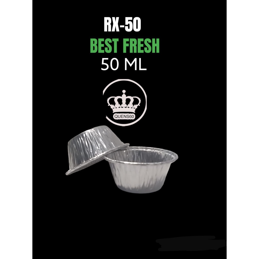 Rx 50ml Aluminum foil cup Container/mini cup/cake muffin egg tart 50ml BEST FRESH | Shopee ...