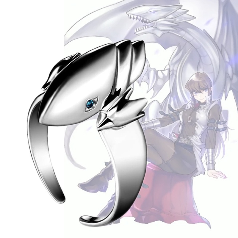 Game Yu-Gi-Oh! Seto Kaiba Cosplay Ring Adjustable Opening Rings Jewelry ...