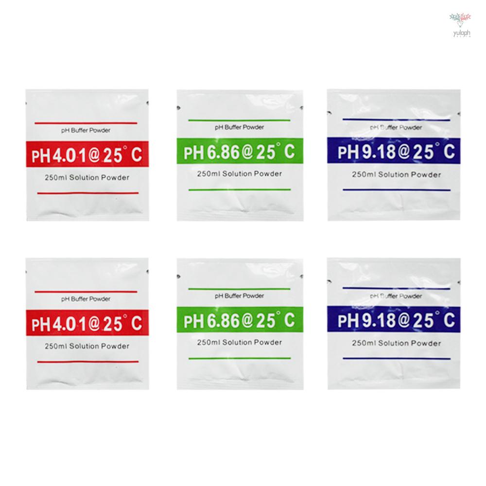 yulaph) PH Meter Calibration Point 3 Type PH Buffer Powder Set Measure ...