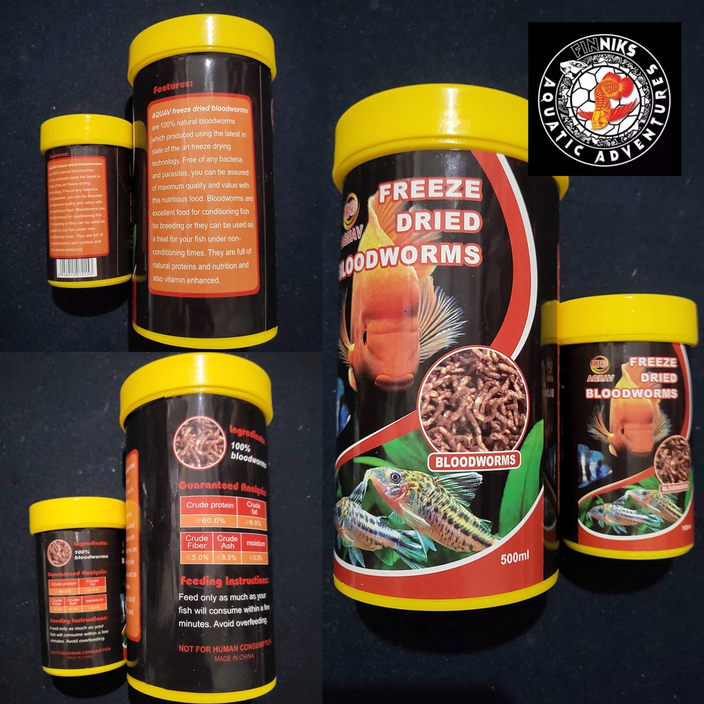 Aquav Freeze Dried Bloodworm Fish Food | Shopee Philippines