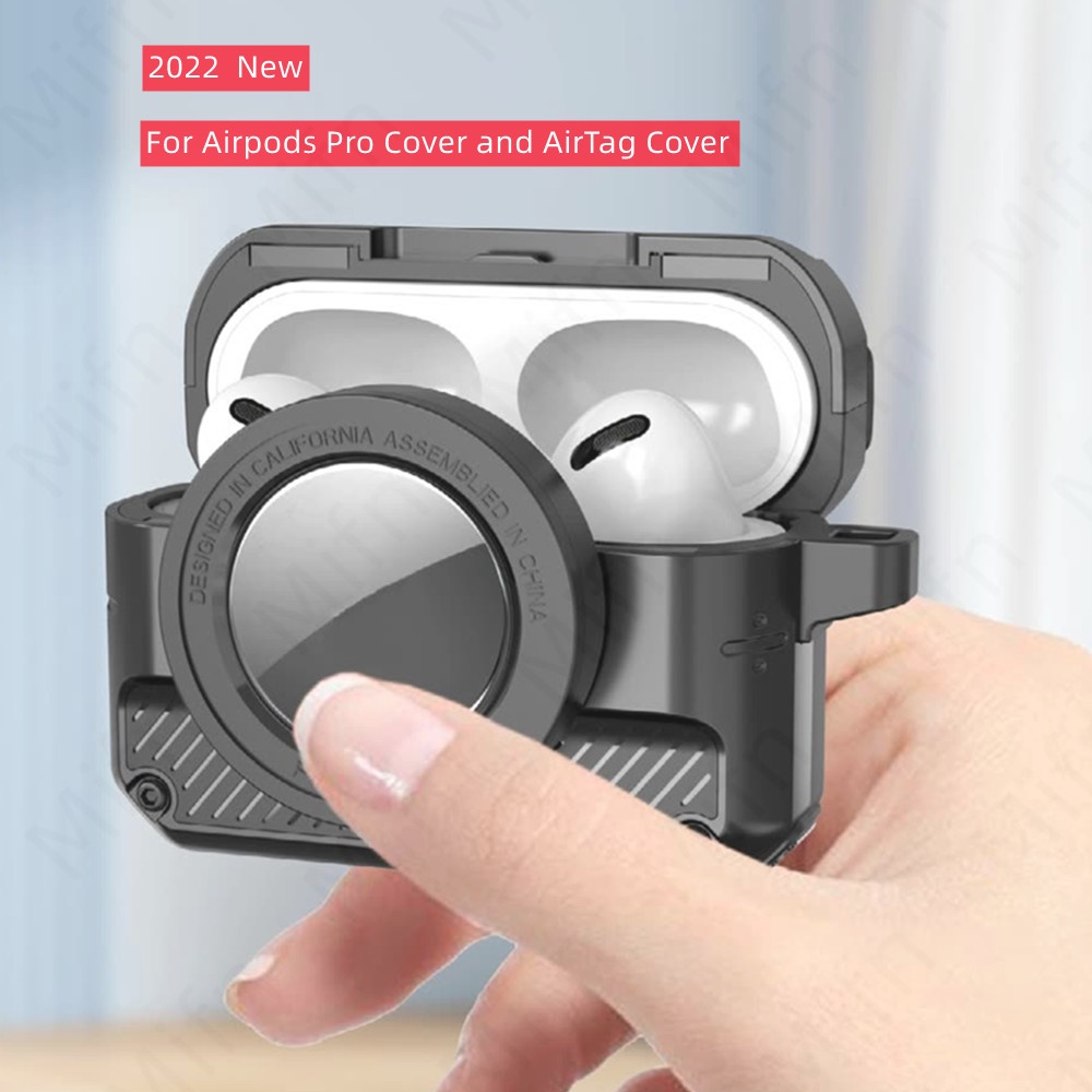 Cover For AirTag /Airpod Pro 2 in 1 Rugged Protection AirPod Pro Cover ...