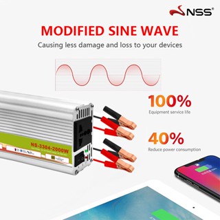 NSS solar INVETER 12V TO 220V 500w 1000w 2000W 12V DC To 220-230V AC ...
