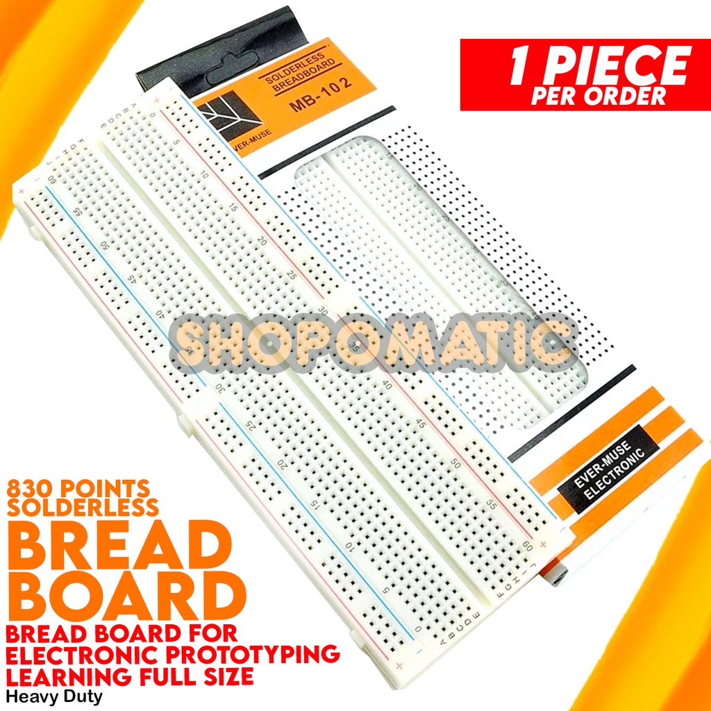 🟧 Solderless Breadboard 830 Points Bread Board for Electronic Prototyping Learning Full Size 🟧 ...