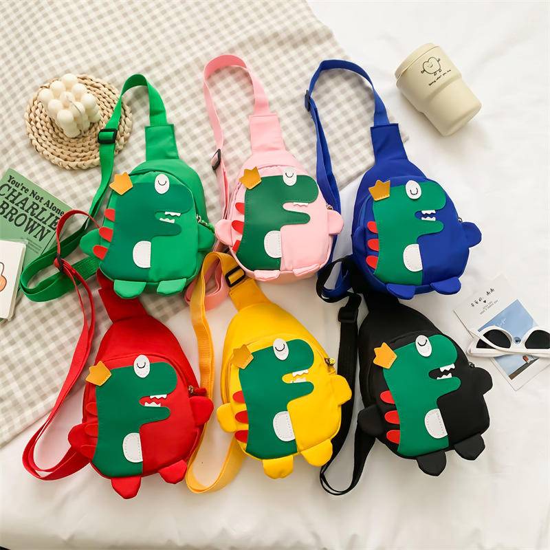 Dinosaur Shoulder Bag Cartoon Cute Small Dinosaur Chest Bag Cross-body ...