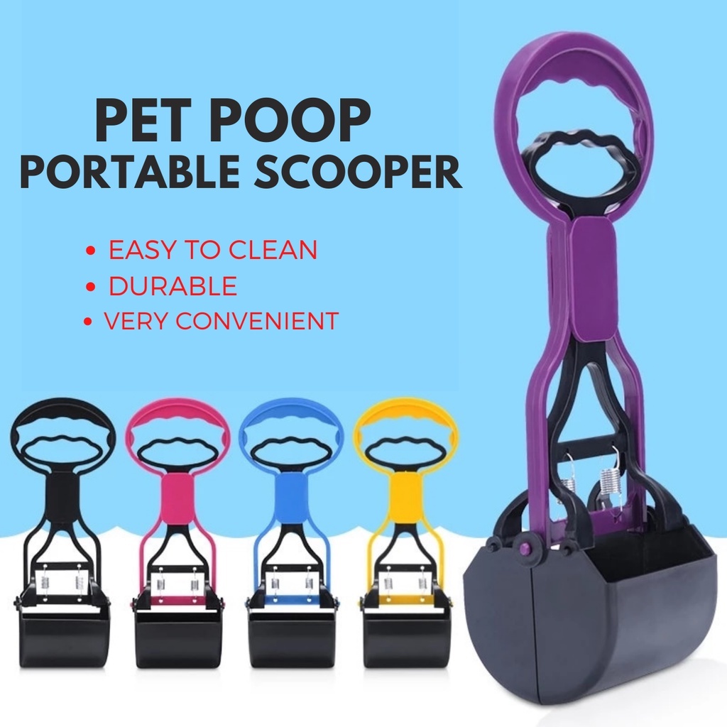 6pcs Pet Poop Scooper Portable Dog Cat Waste Picker With Degradable ...