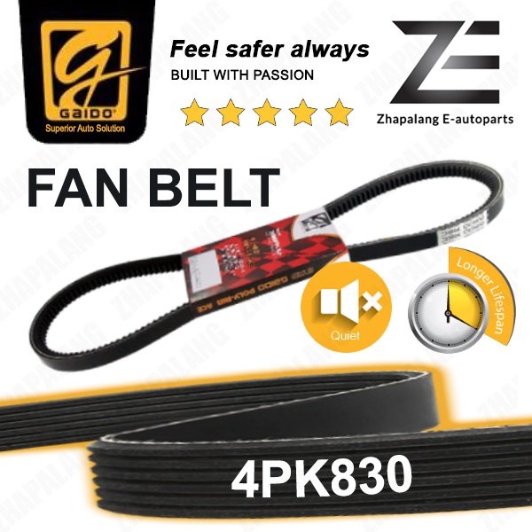 Gaido Fan Belt 4PK830 NISSAN SENTRA N16 GN13 B13 & TOYOTA COROLLA AE92 ...
