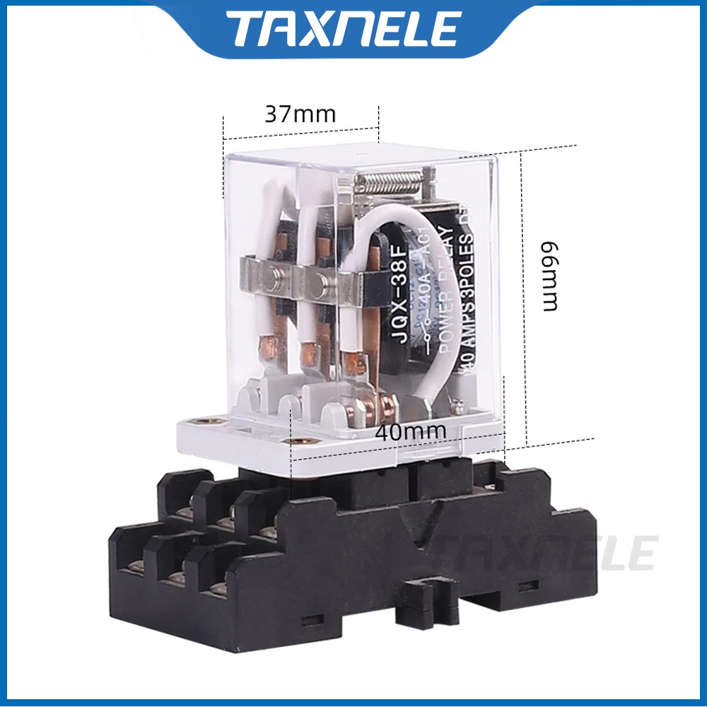 JQX-38F 3Z 40A power relay Intermediate relay Electromagnetic relay 11pin DC12V DC24V AC110V ...