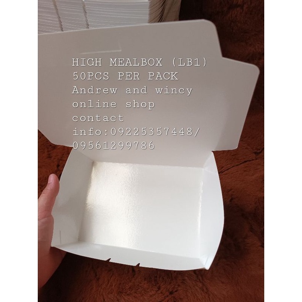 HIGH MEALBOX (LB1) LAMINATED 50PCS PER PACK | Shopee Philippines