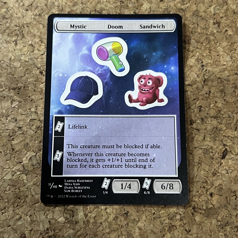 MYSTIC DOOM SANDWICH 11/48 STICKER SHEET | UNFINITY UNF | MTG MAGIC THE ...