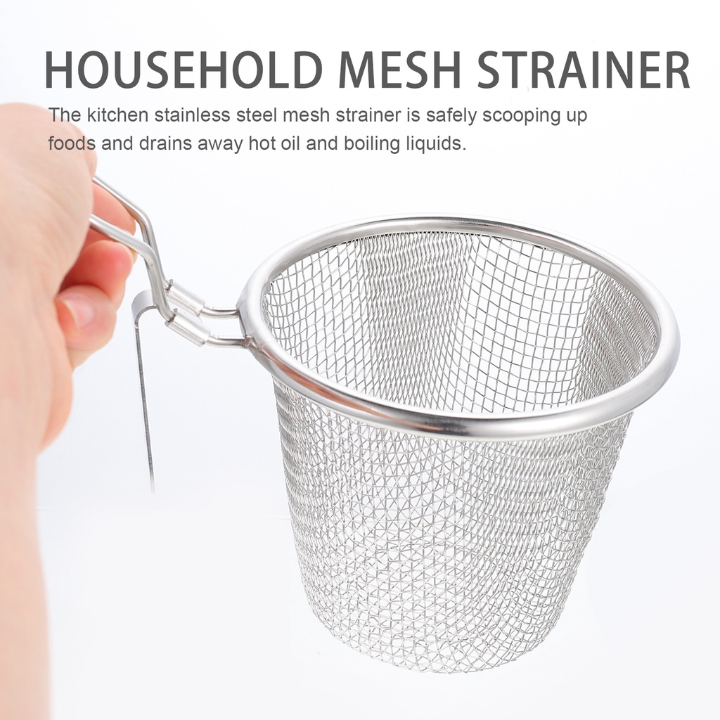 Pasta Basket Boiling Spider Strainer Chinese Japanese Noodle Stainless ...