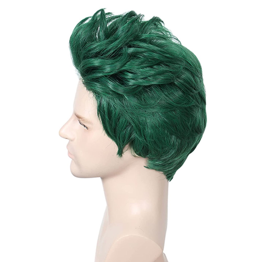 Zombies Zed Adult Wig Zed Cosplay Curly Green Wig Toupee Vampire Short ...