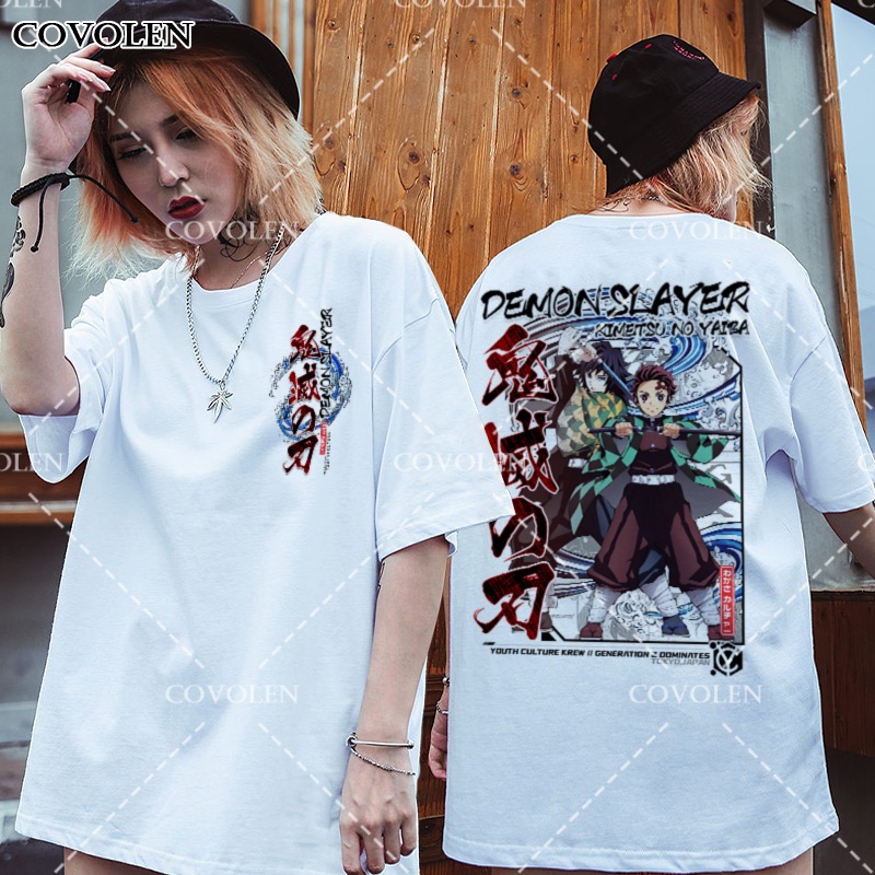 Anime Demon Slayer Graphic Fashion tee unisex white t shirt Tanjiro ...