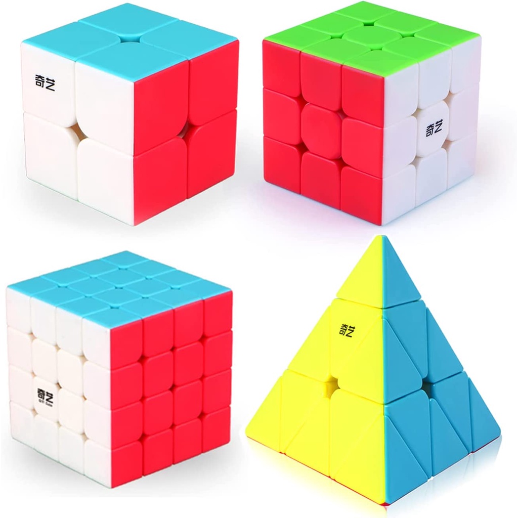 Qiyi Speed Cube Set Bundle Of 2x2 3x3 4x4 And Pyramid Smoothly Magic ...
