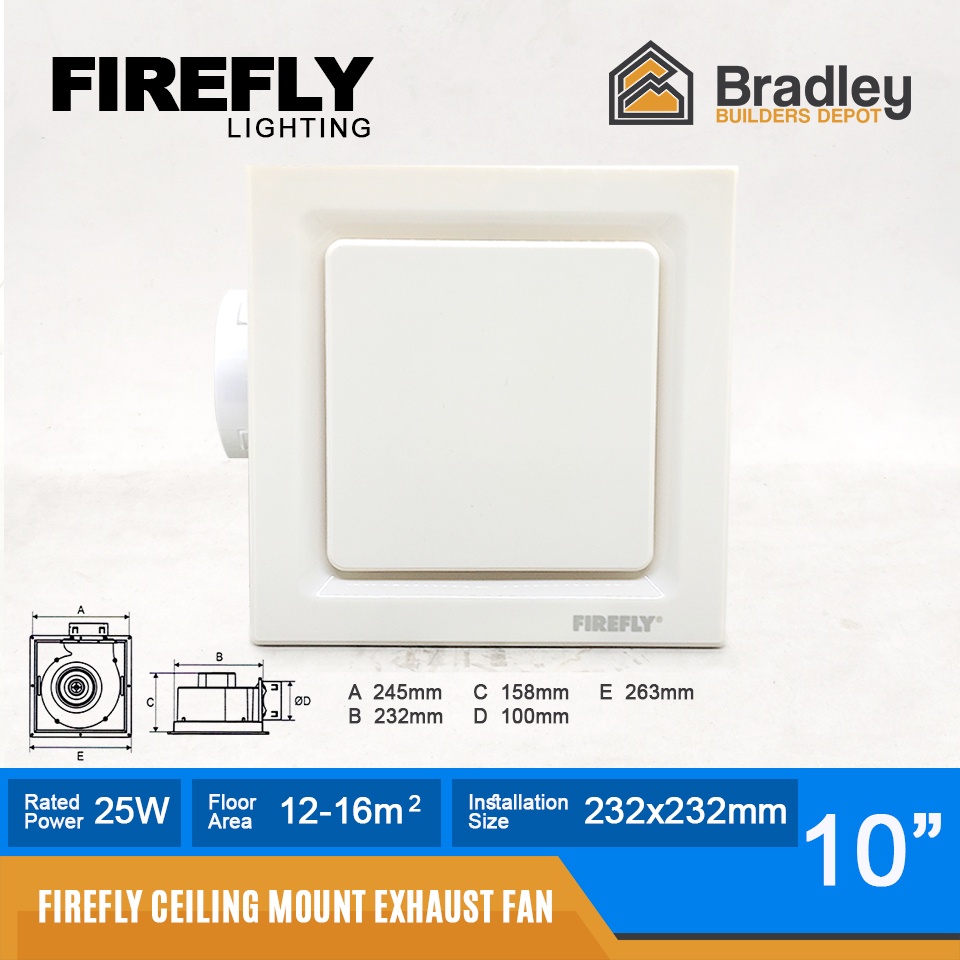 Firefly Ceiling Mounted Exhaust Fan (8" | 10") | Shopee Philippines