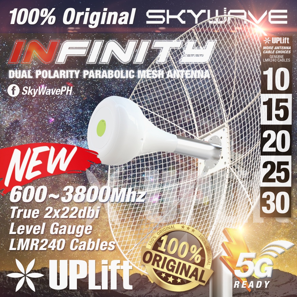 UPLift SkyWave Infinity Hyperbolic Antenna V1 V2 5G-Ready 44dbi Wifi ...