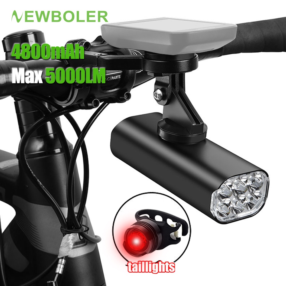 NEWBOLER 5000 Lumens Bicycle Front Light MTB Front Lamp Type-C ...