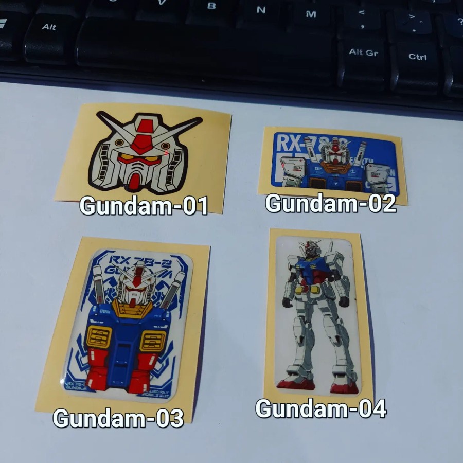 Gundam RX78-2 Gunpla RX782 3D Flexible Resin Embossed Sticker Unit ...