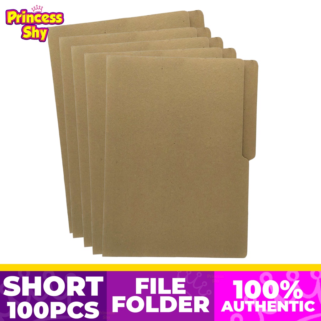 Kraft File Folder 18 pts Thick Short Letter Size - pack of 100 | Shopee ...