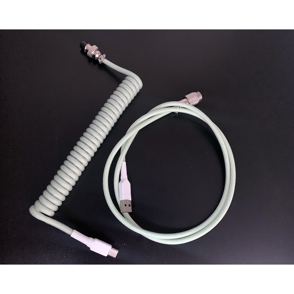 Fluorescent Spiral Usb Type c Coil With Aviation Plug Cable Mechanical ...