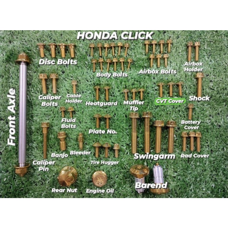 Heng Gold Bolts Honda Click | Shopee Philippines