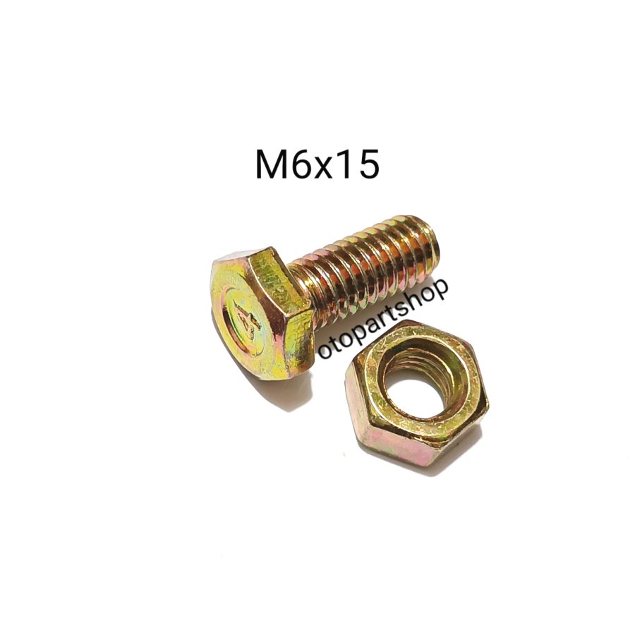 100 Pcs M6x15 Nut Bolts (10 Bolts) | Shopee Philippines