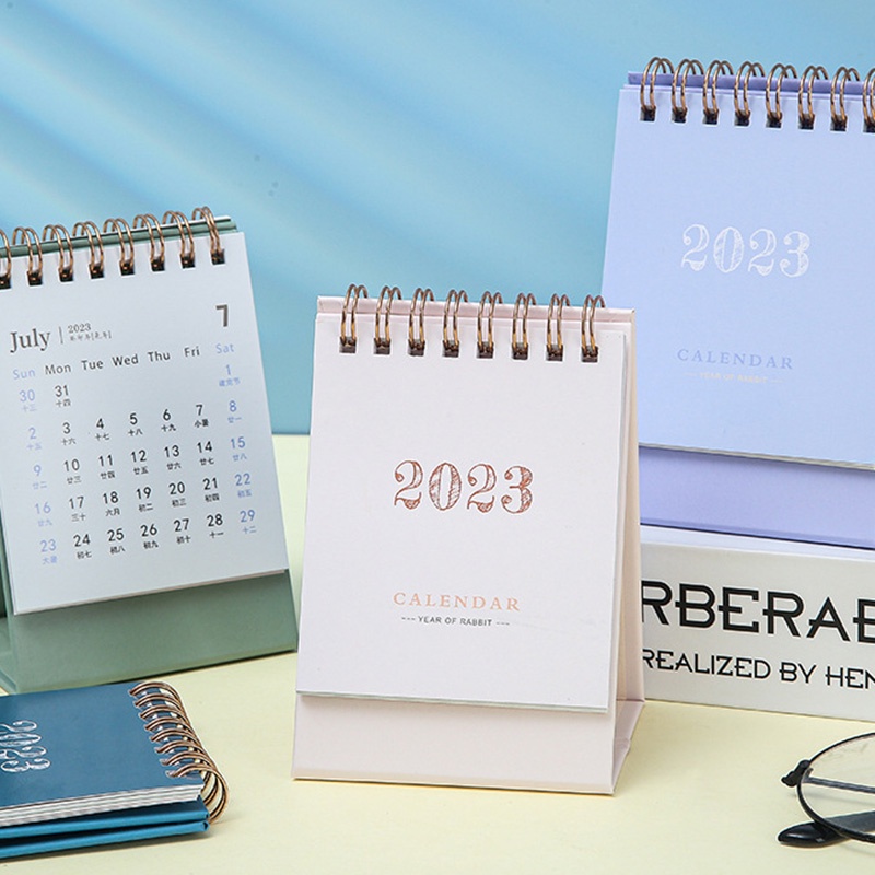 Simple 2023 Desk Calendar Student Mini Monthly Planner Calendar ...