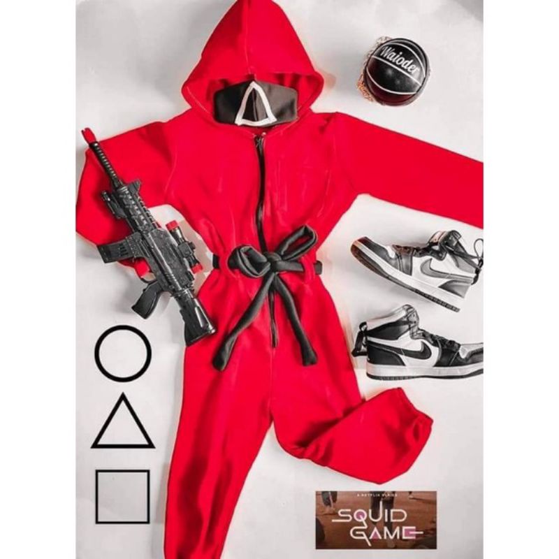 Squid Game army jumpsuit for kids and adult | Shopee Philippines