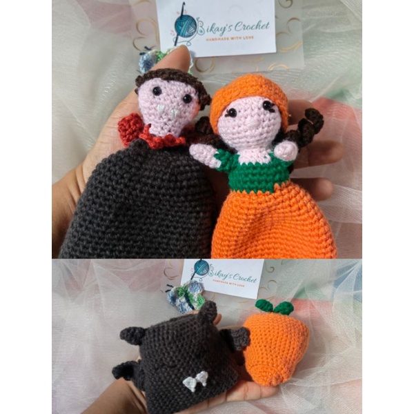 REVERSIBLE B amigurumi Toy / Bikay's Crochet Vampire Bat Carrot girl ...
