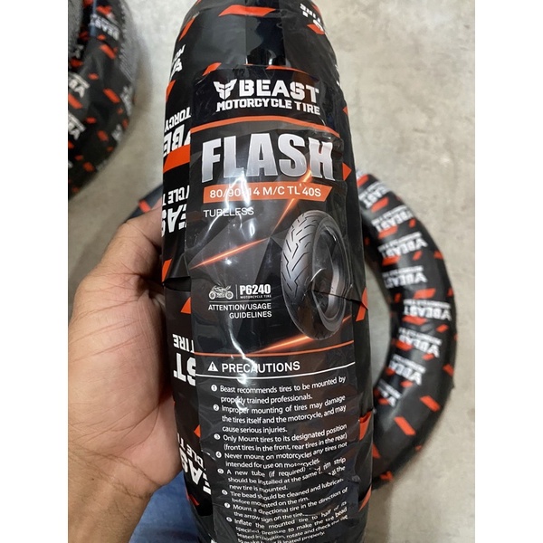 BEAST TIRE FLASH TUBELESS FREE PITO / SEALANT OR WITH OUT | Shopee ...
