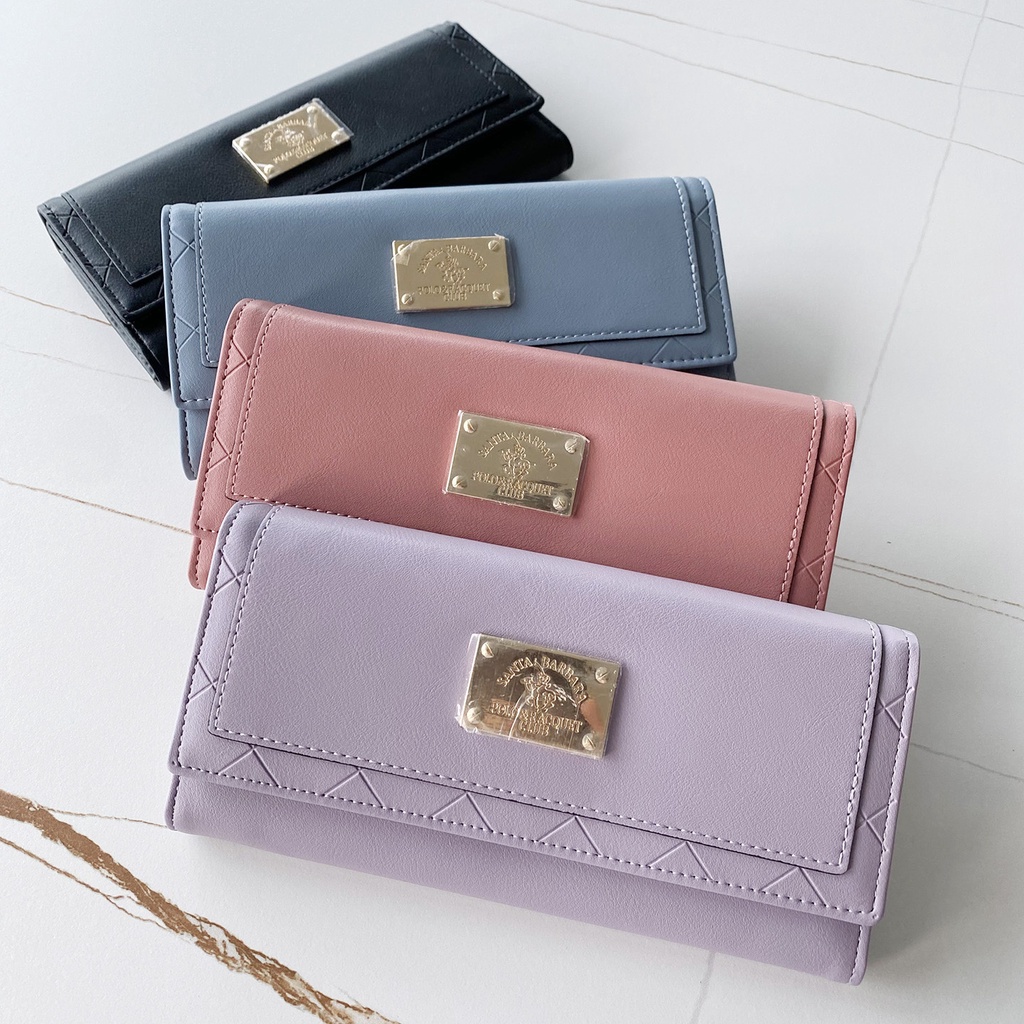 Santa Barbara Polo & Racquet Club Ladies Wallet #165 Crosshatch Pattern ...