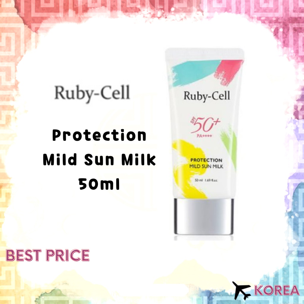 Ruby Cell Protection Mild Sun Milk 50ml SPF 50+ / Sunscreen / Face Sun Cream / ruby-cell ...