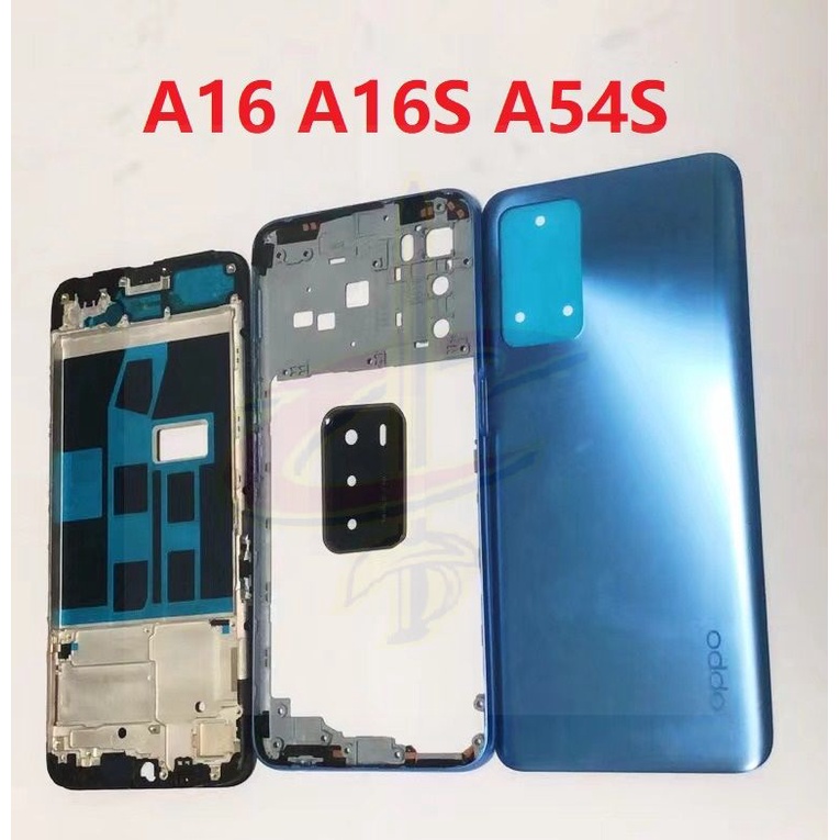 Back cover housing for OPPO A16 A16S A54S middle frame Front frame ...
